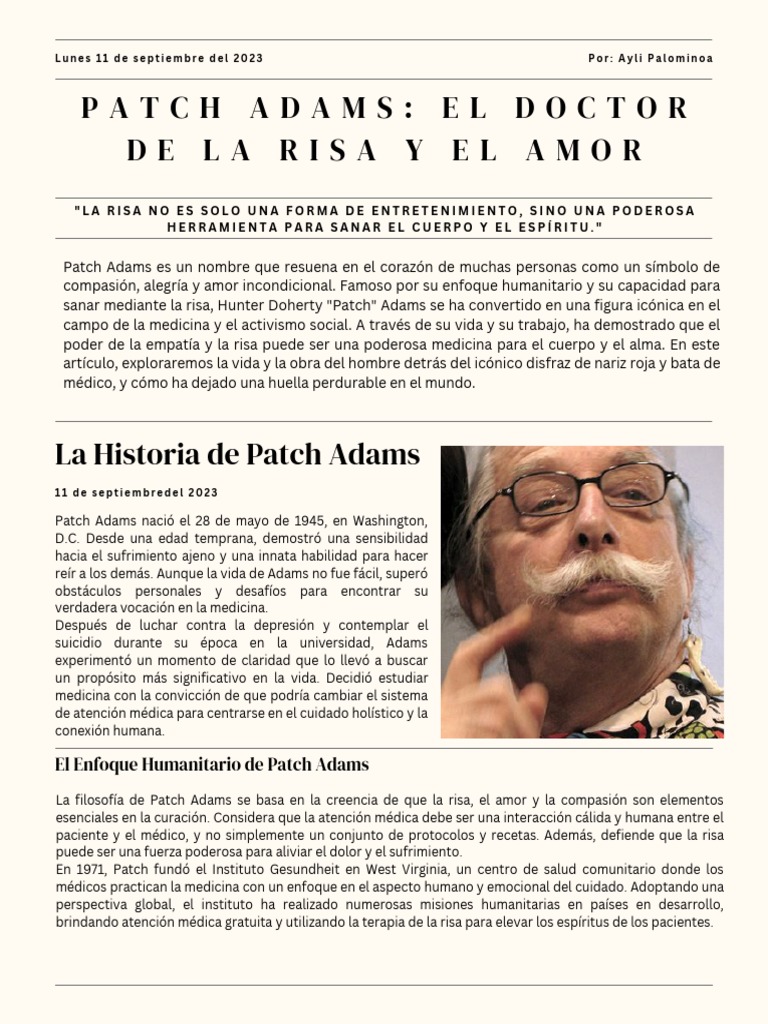 Patch Adams | PDF | La risa | Medicina