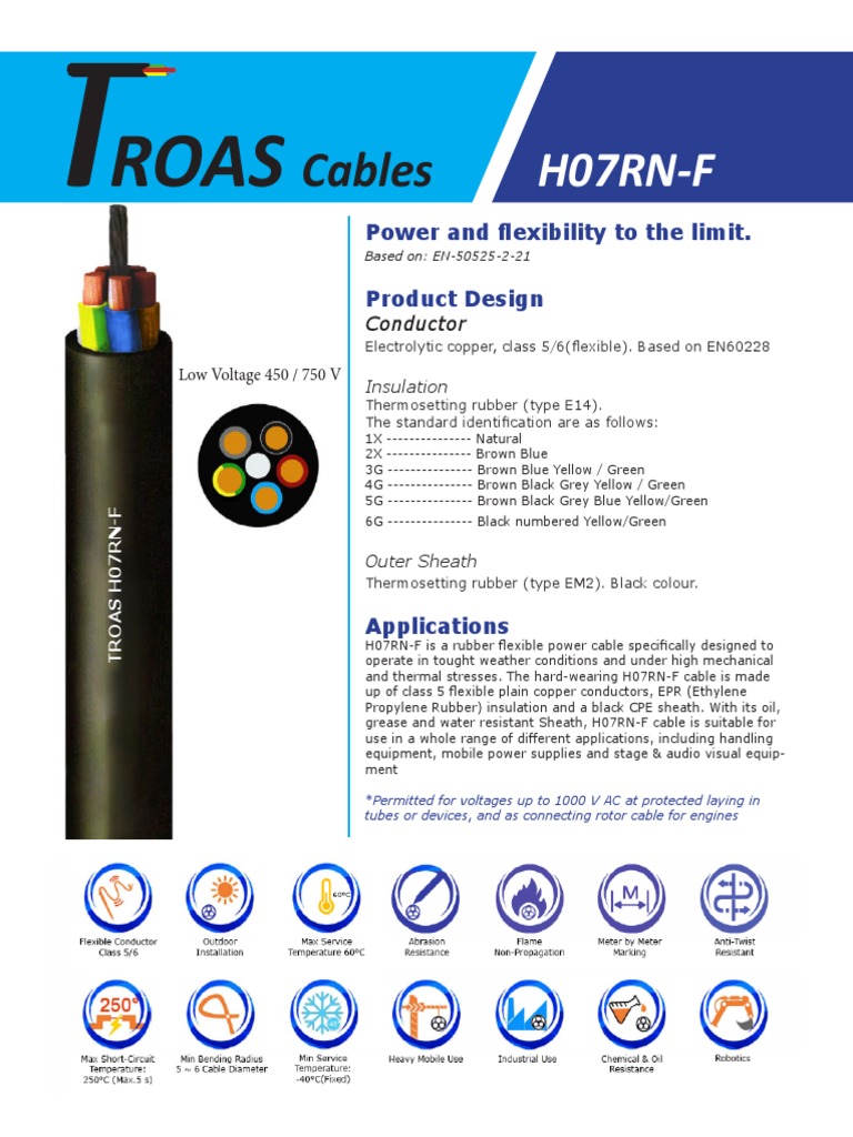 Troas H07RNF Cables | PDF