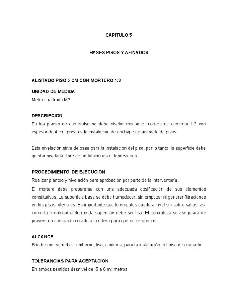 Capitulo 5 Pisos | PDF