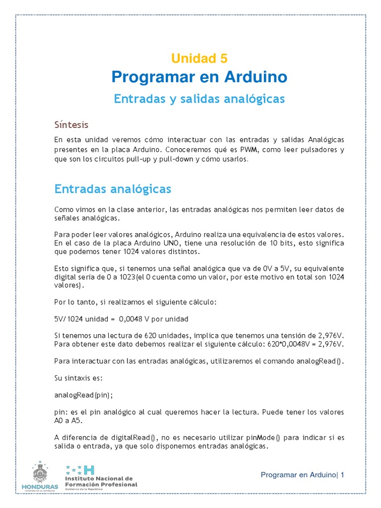 Clase 5 ARDUINO HONDURAS | PDF