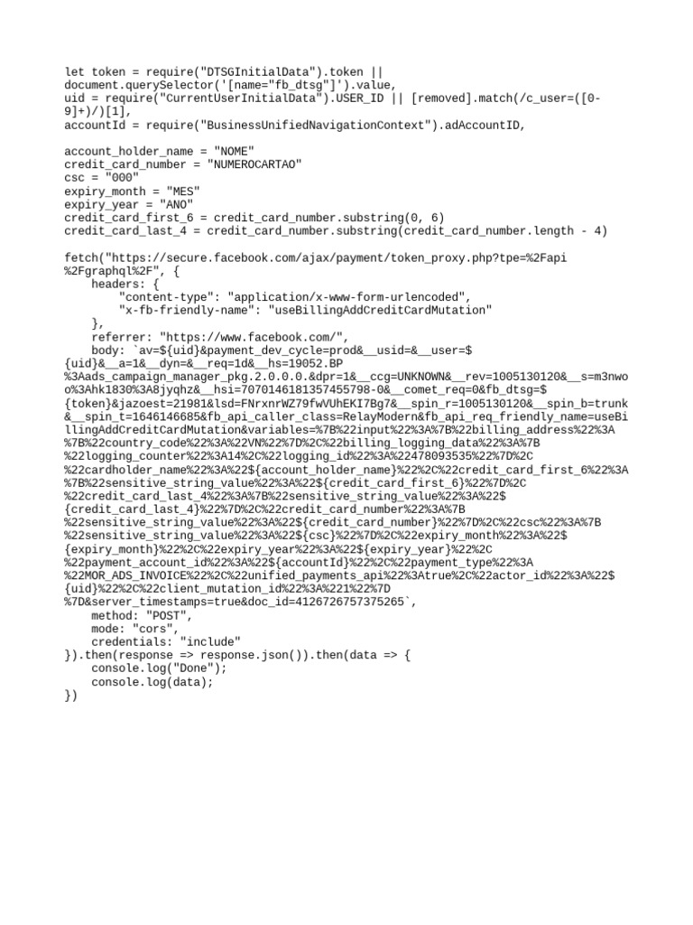 Facebook Payment API Integration | PDF