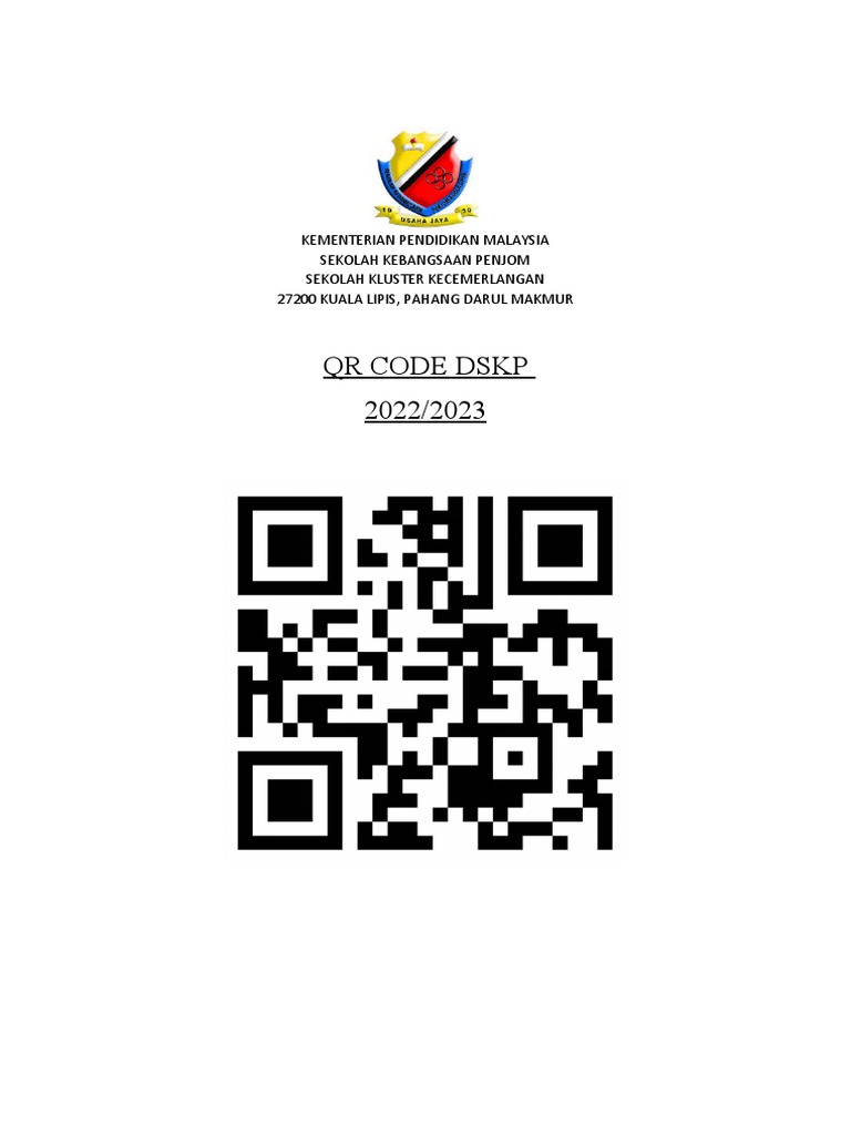 QR Code DSKP English | PDF