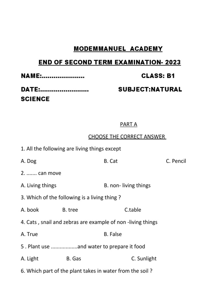 Class One Science | PDF