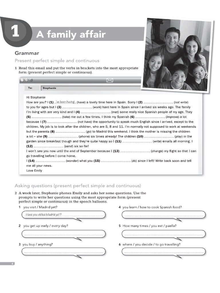 1 Family Affair (Workbook) | PDF