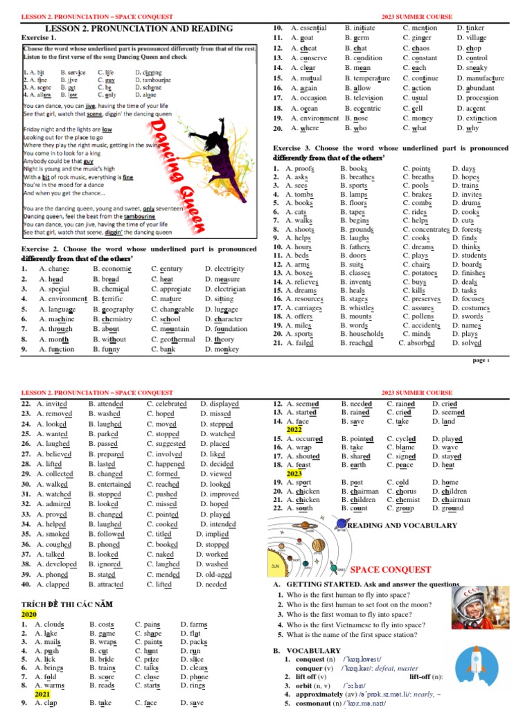 Pronunciation-Space Conquest | PDF | Neil Armstrong | Astronauts