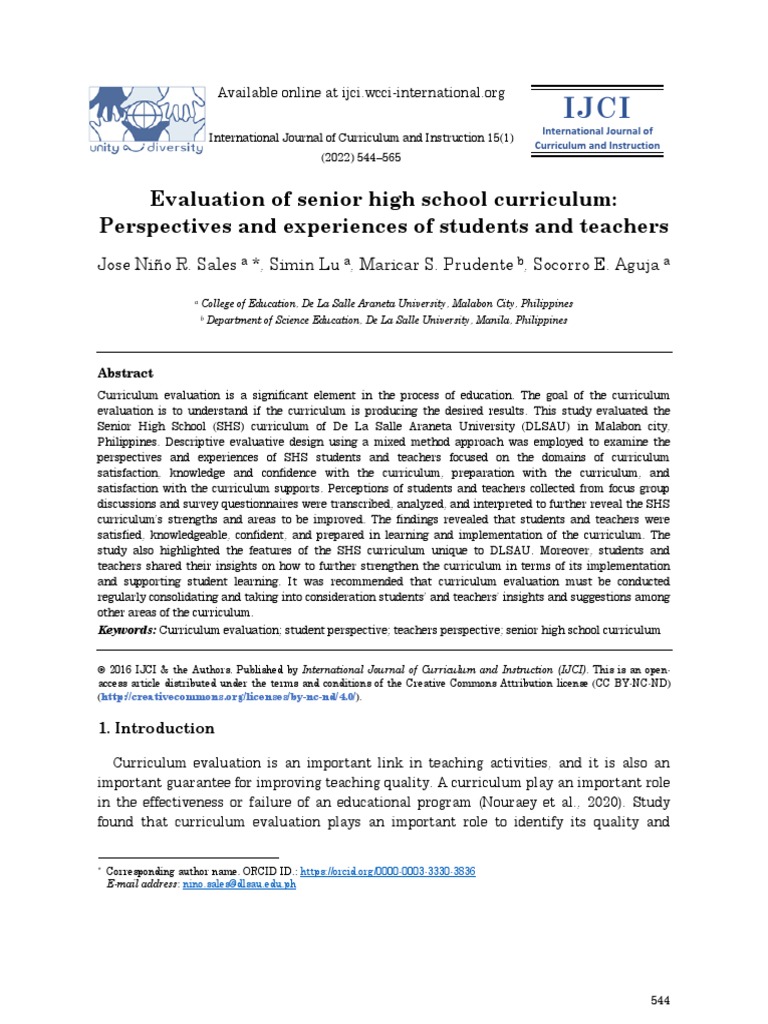 K-12 Curriculum Evaluation | PDF