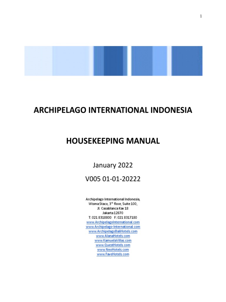 Housekeeping Manual | PDF | Housekeeping | Home