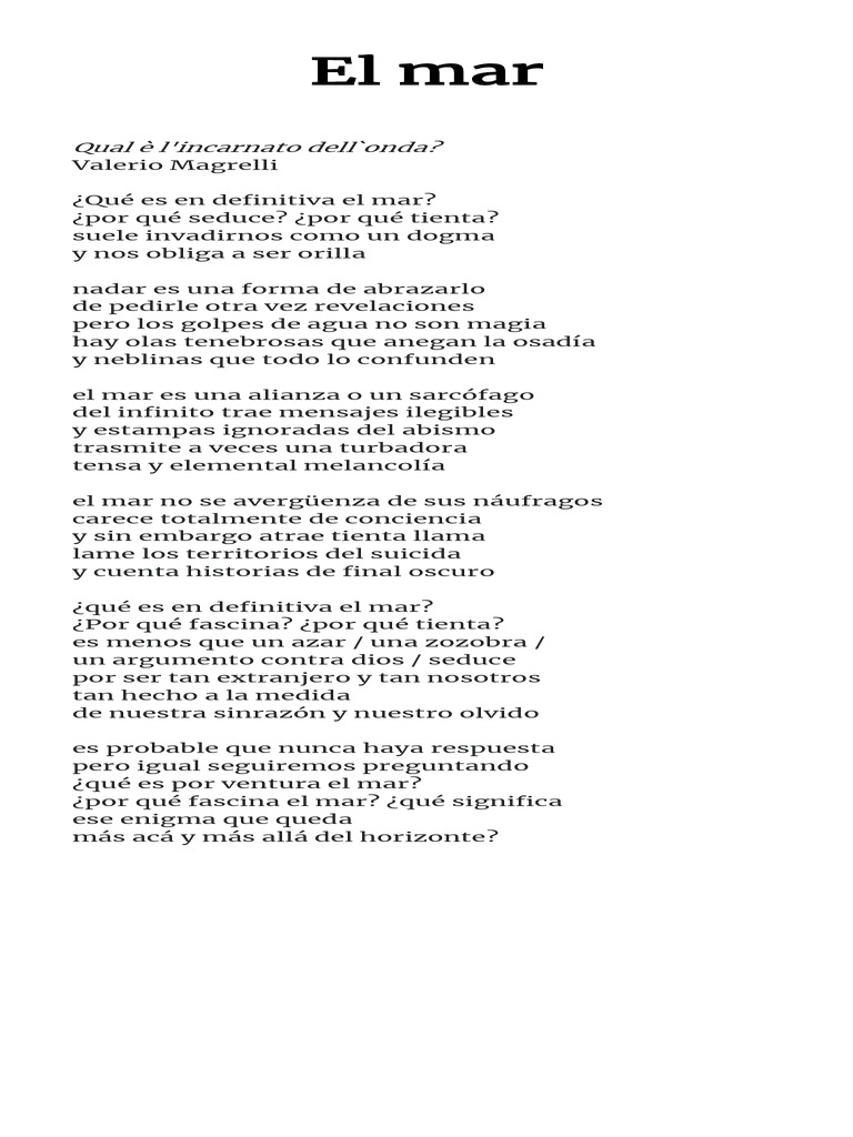 El Mar | PDF