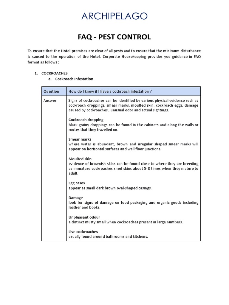 FAQ - Pest Control & Bed Bugs | PDF | Bed | Home