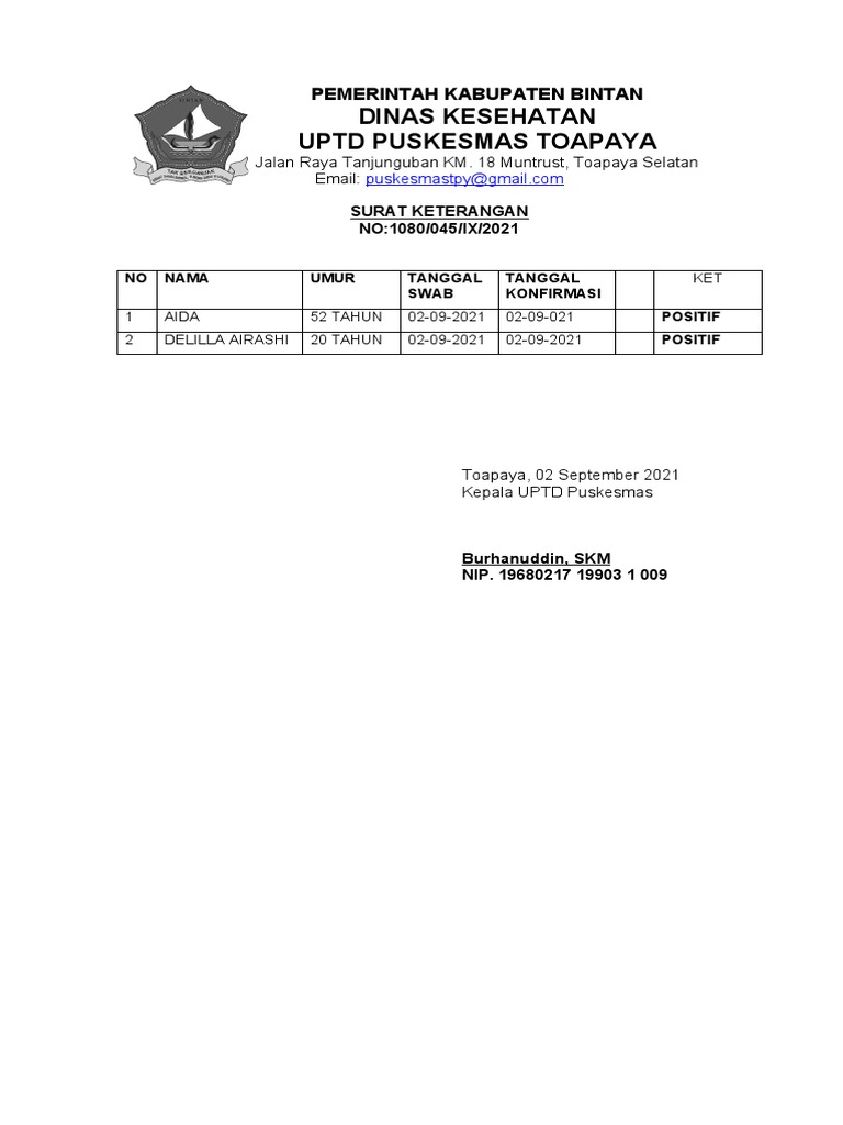 Surat Keterangan Isolasi Mandiri | PDF Surat Keterangan Isolasi Mandiri | PDF