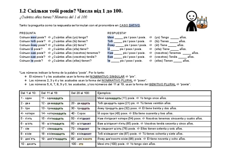 1.2 Cuántos Años Tienes | PDF