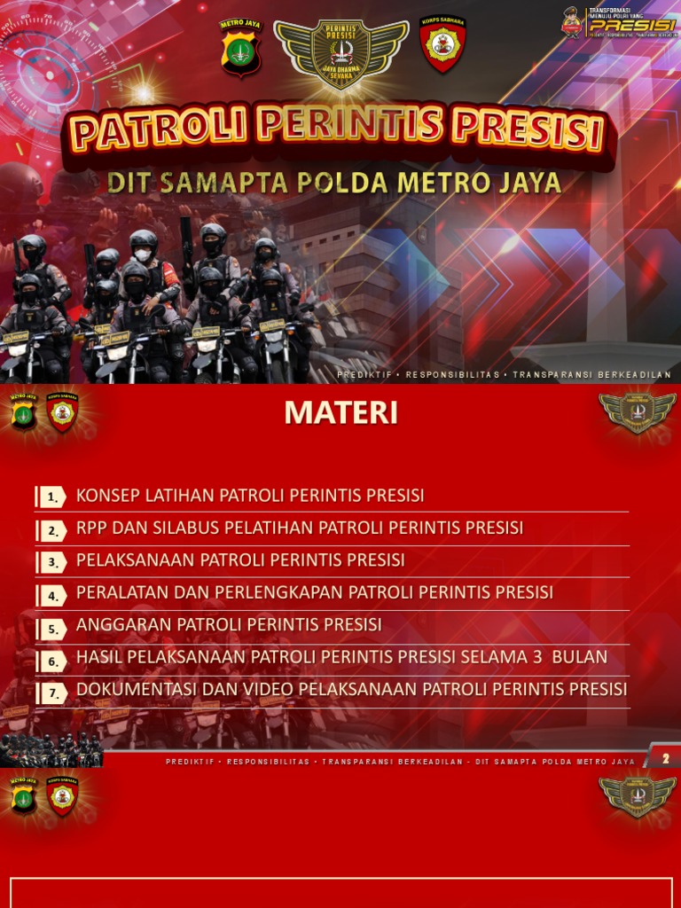 Paparan Patroli Perintis Presisi - April | PDF