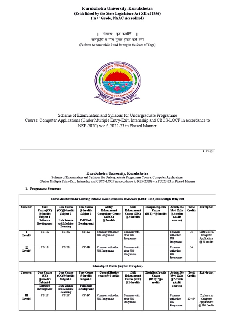 BCA SCHEME NEP New Scheme Finalversion2 | PDF