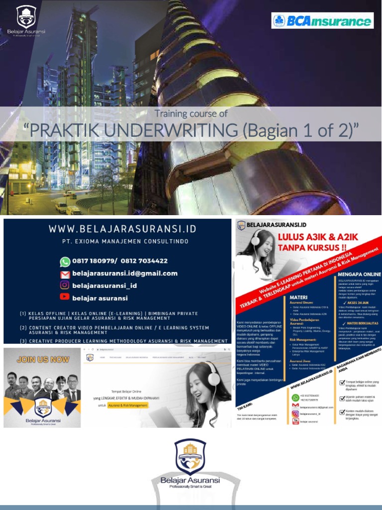 Bcai Day 1 2022 Praktik Underwriting | PDF