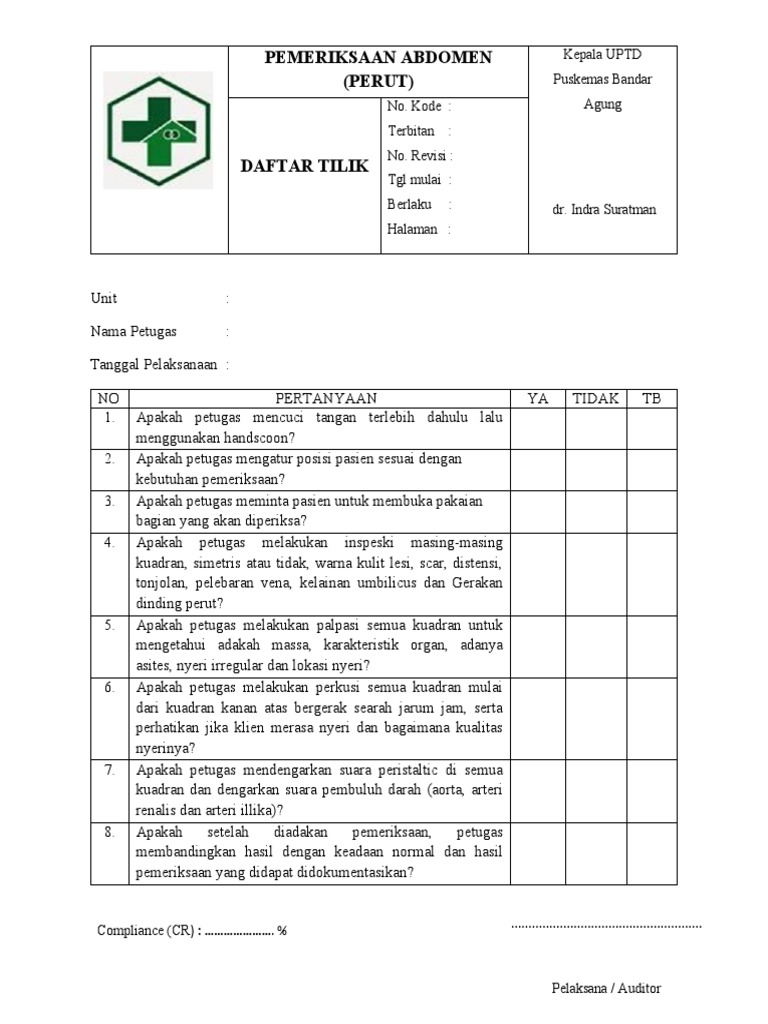 PEMERIKSAAN ABDOMEN (PERUT) | PDF