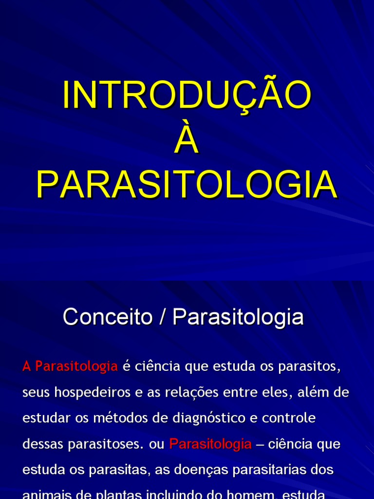 Aula 1 - Introducao A Parasitologia | PDF Aula 1 - Introducao A Parasitologia | PDF