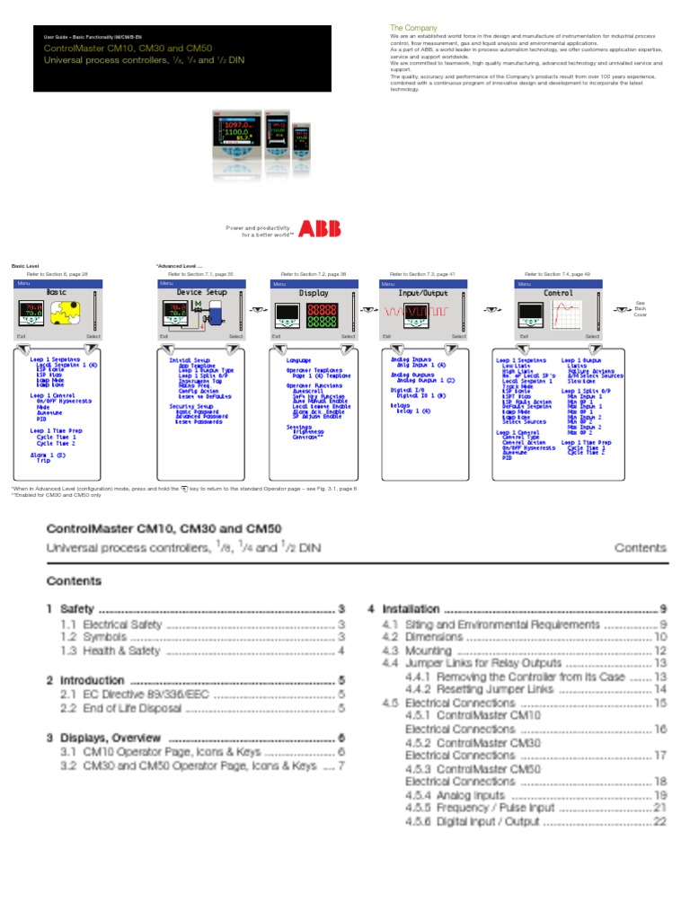 ABB CM30 Manual | PDF | Relay | Power Supply