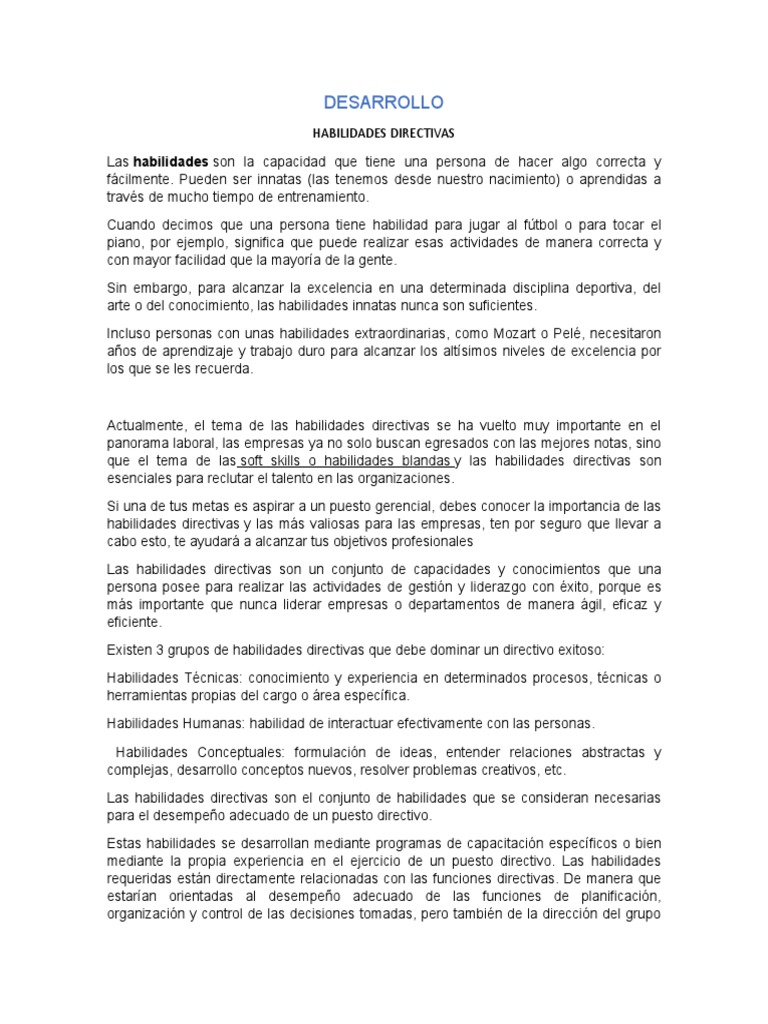 DESSARROLLO | PDF | Liderazgo | Creatividad