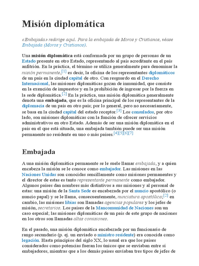 Misión Diplomática | PDF