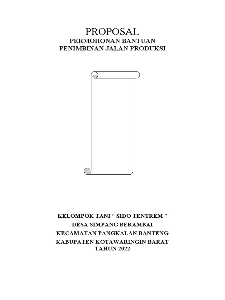 Proposal Jalan Ut | PDF