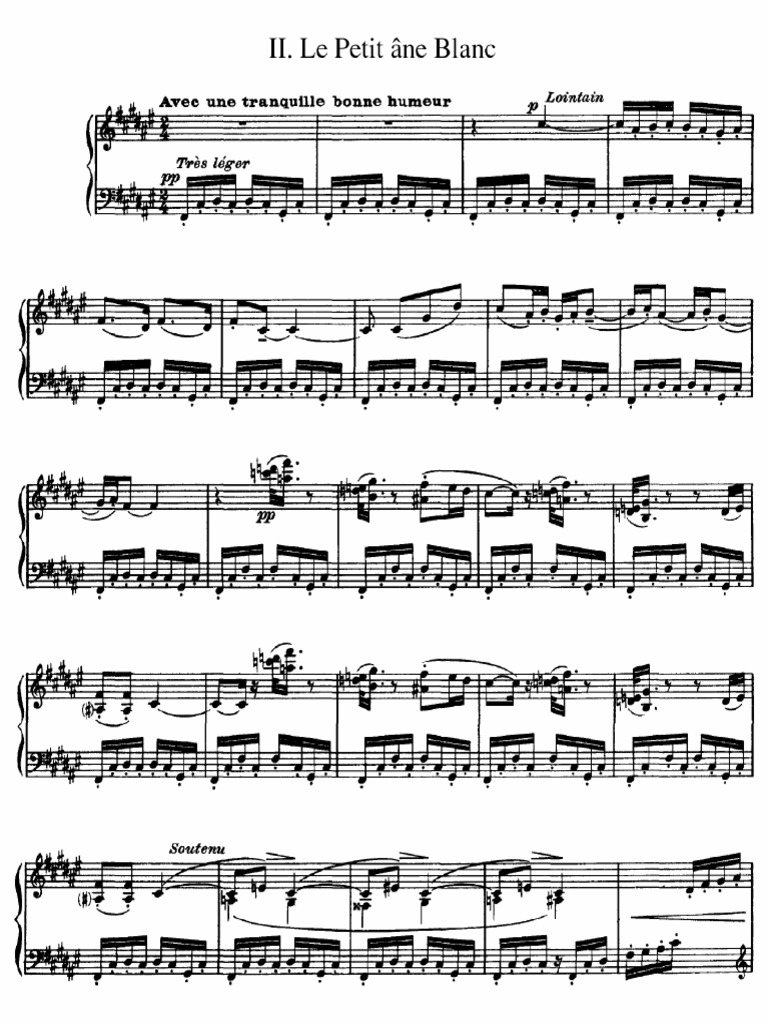 Jacques Ibert The Little White Donkey | PDF