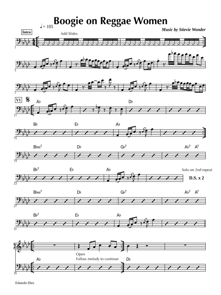 Boogie On Reggae Women - Stevie Wonder | PDF