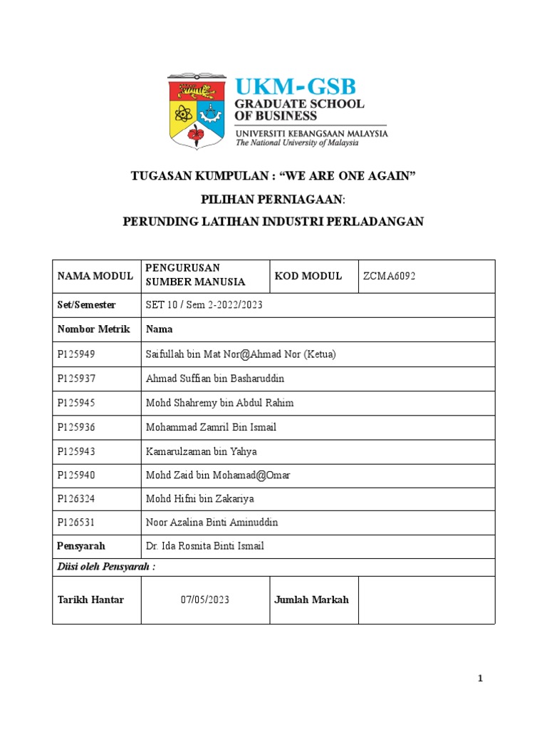 ZCMA6092 GROUP (Saifullah Bin Mat Nor P125949) | PDF
