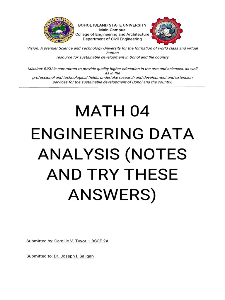 Engineering Data Analysis Notes | PDF