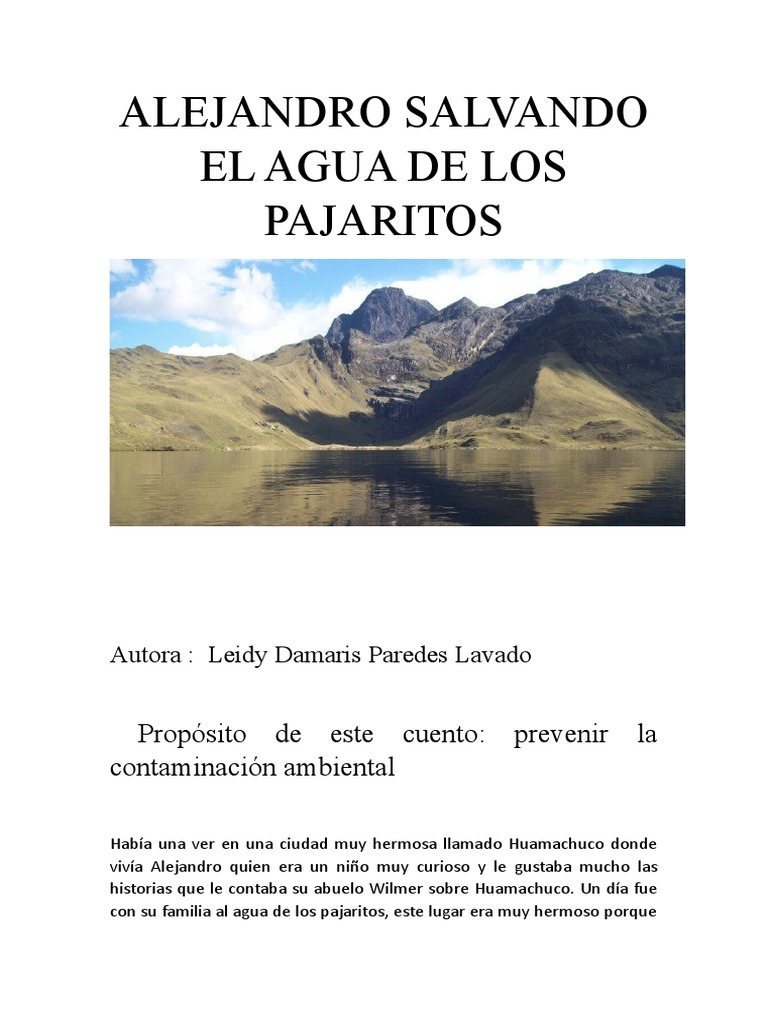 Alejandro Salvando El Agua de Los Pajaritos | PDF | Ciencias sociales | Poesía