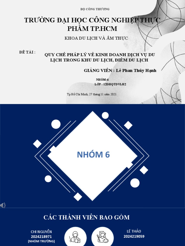 Quy Chế Pháp Lí Về Du Lịch Nhóm 6 | PDF
