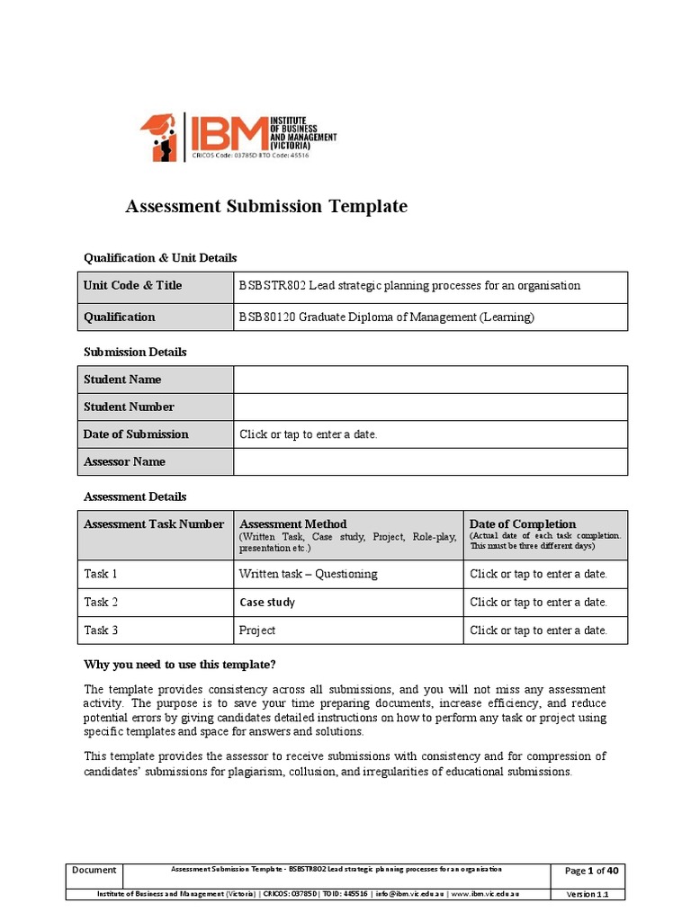 BSBSTR802 Assessment Submission Template | PDF
