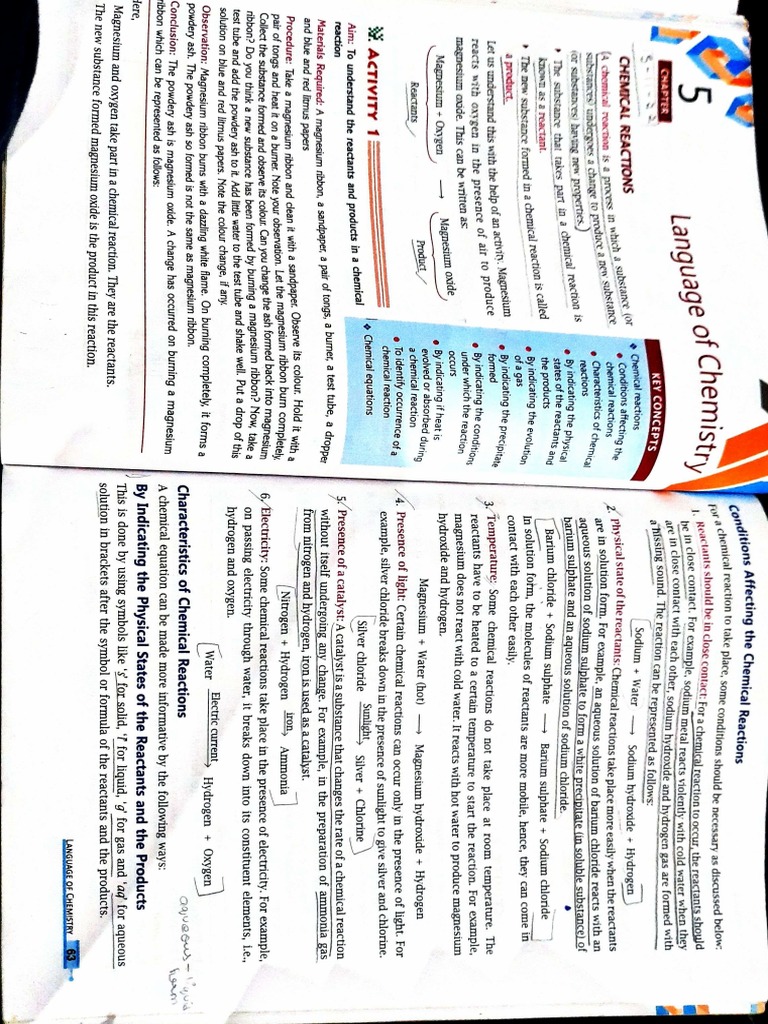 Language of Chemistry Class7 SRIJAN ICSE | PDF