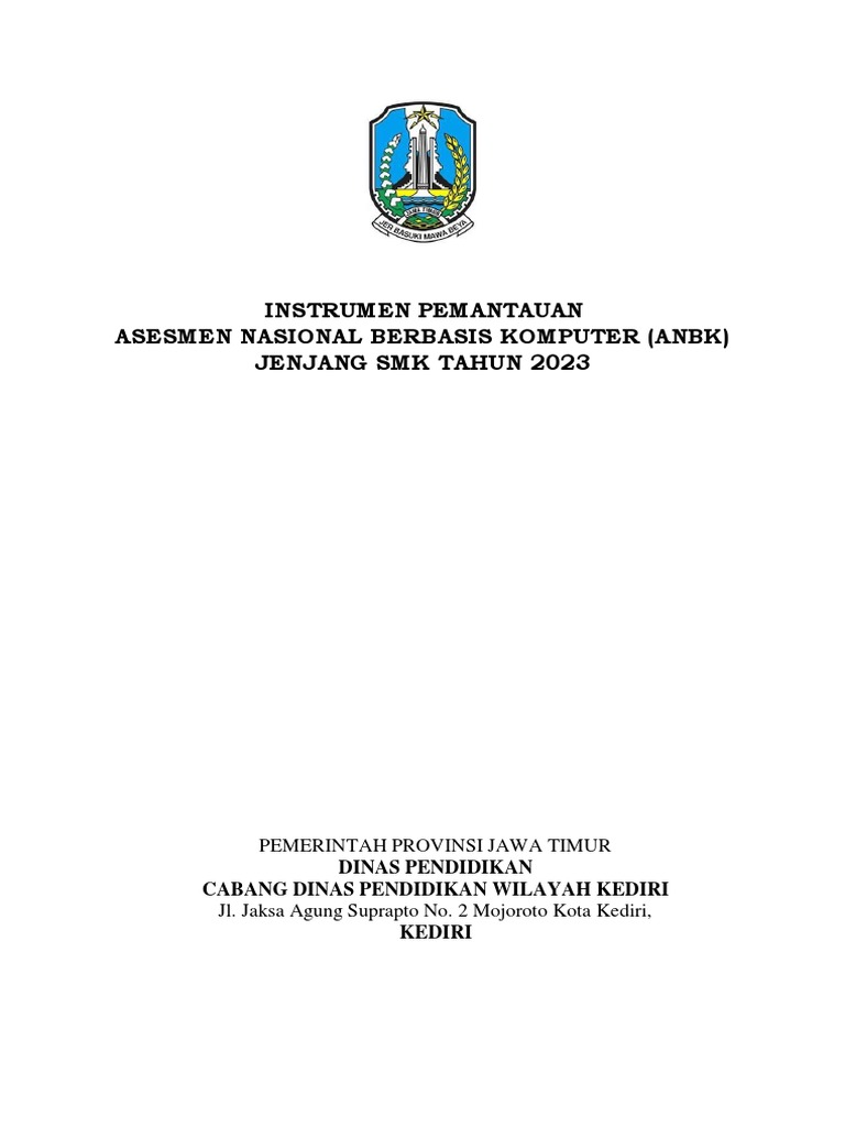 Instrumen Monev Anbk 2023 | PDF