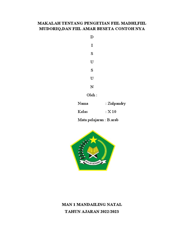Pengertian dan Contoh Fiil Madhi | PDF