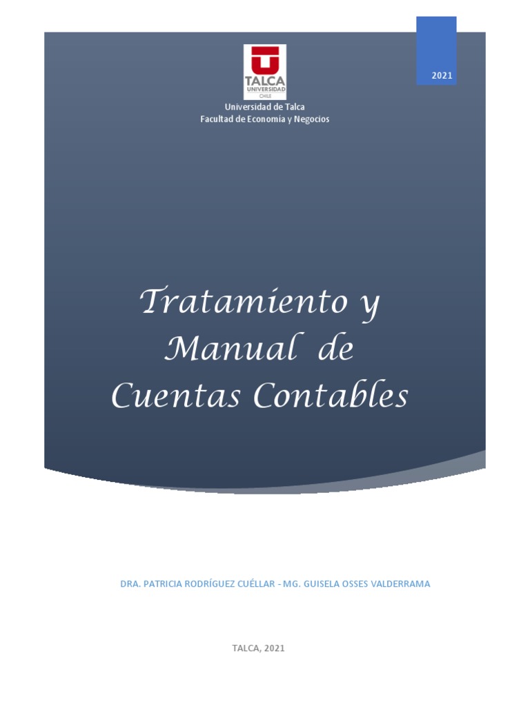 Tratamiento y Manual de Cuentas Contables | PDF | Contabilidad | Bancos