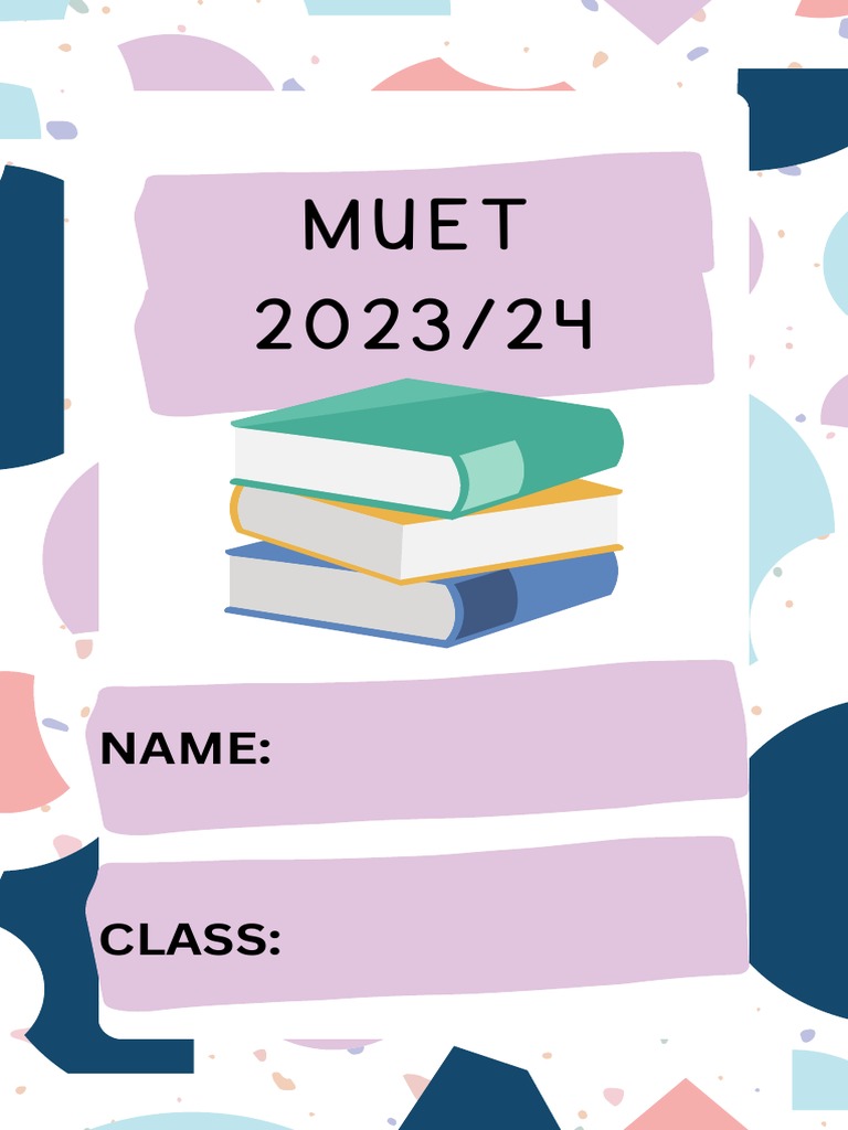 Muet Cover Page & Partitions | PDF