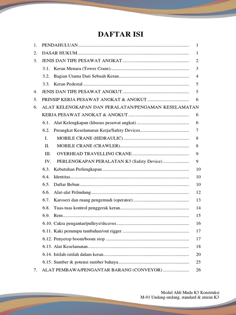 K3 Pesawat Angkat dan Angkut Konstruksi | PDF