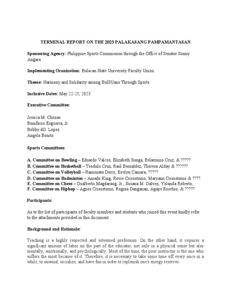 2023 PSC Terminal Report | PDF