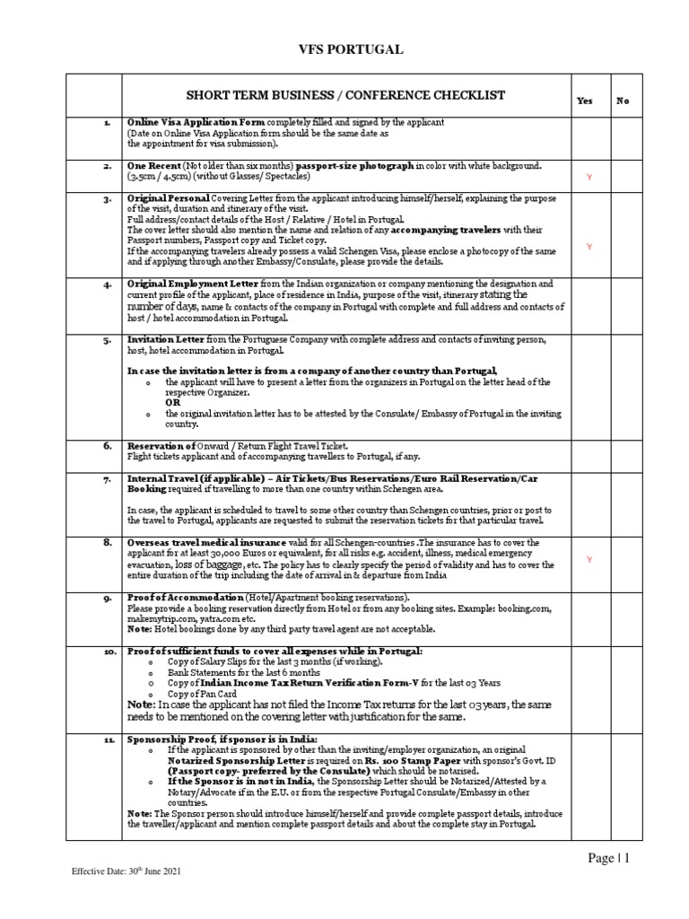 Port Checklist | PDF
