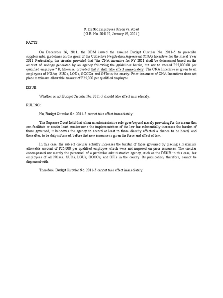 DENR Emp Union Vs Abad | PDF