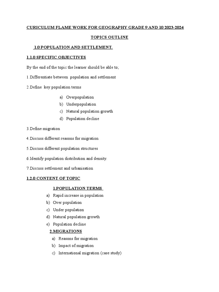 Geo Curriculum | PDF