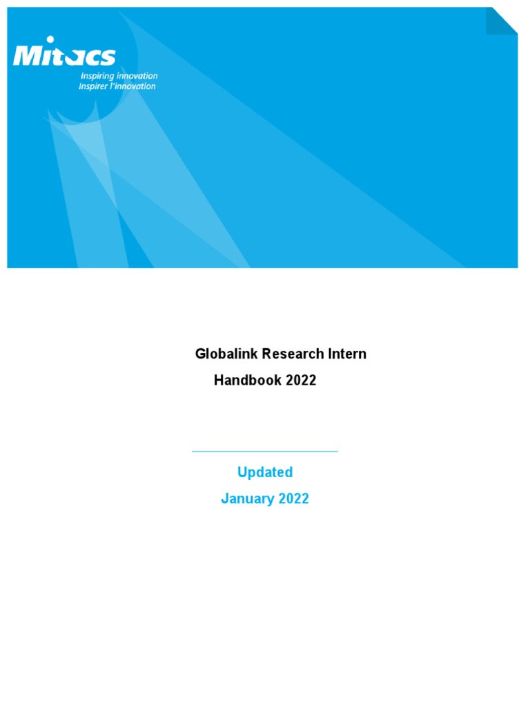 Globalink Research Internship Guide 2022 | PDF | Internship | Job Hunting