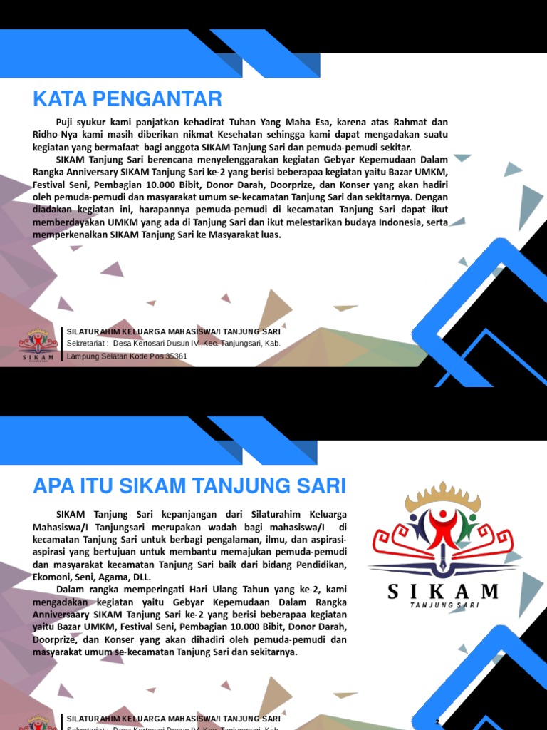 Proposal Aniv2 Sikam | PDF