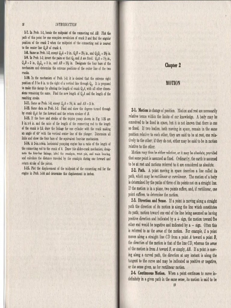 Motion - Elements of Mechanism | PDF