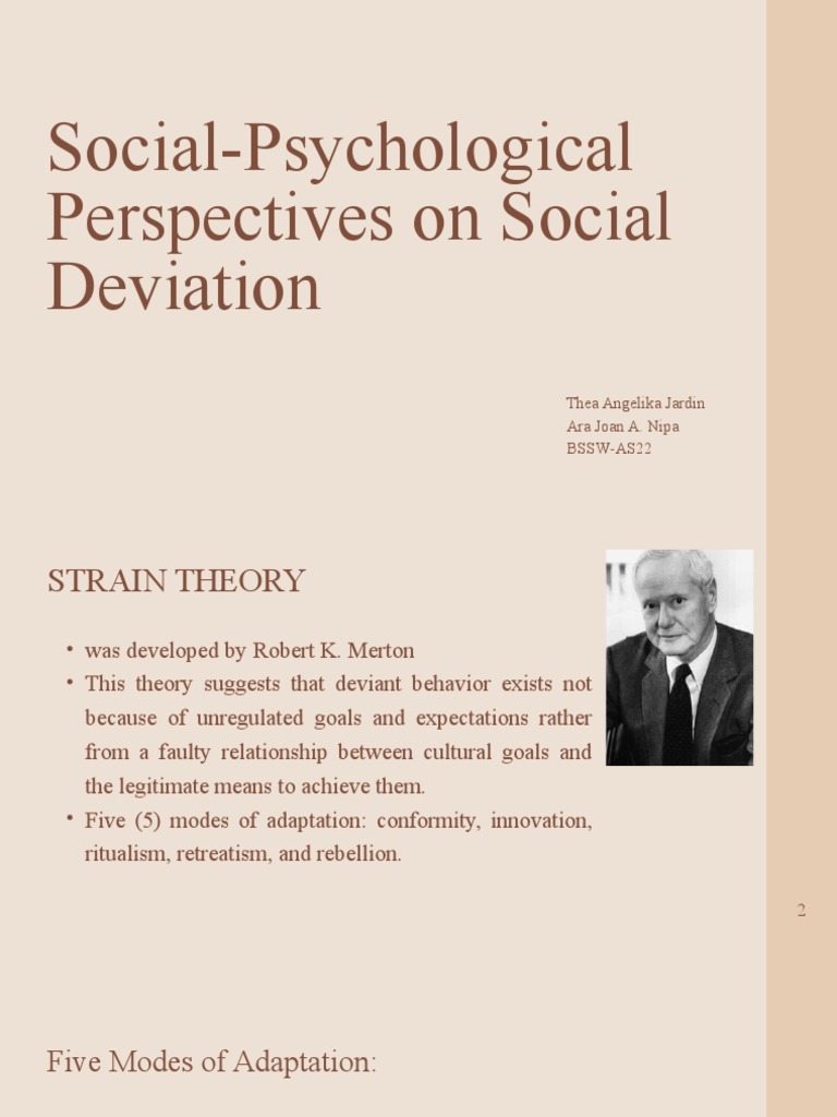 Social-Psychological Theories of Deviance Final | PDF | Deviance ...