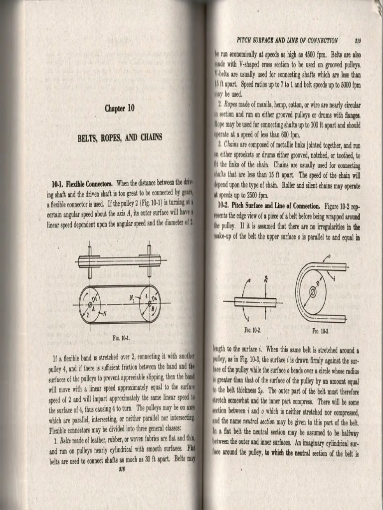 Belts, Ropes, and Chains - Elements of Mechanism | PDF