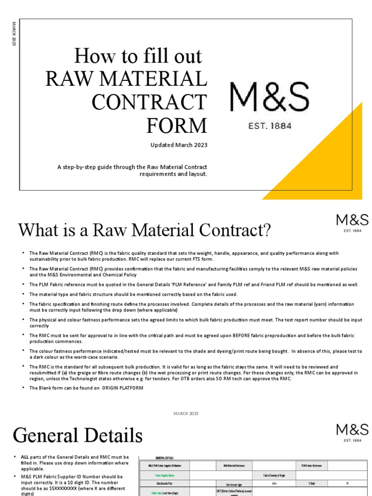 'How To Fill RMC Form' Guideline - UPDATED 14-3-23 | PDF | Textiles ...