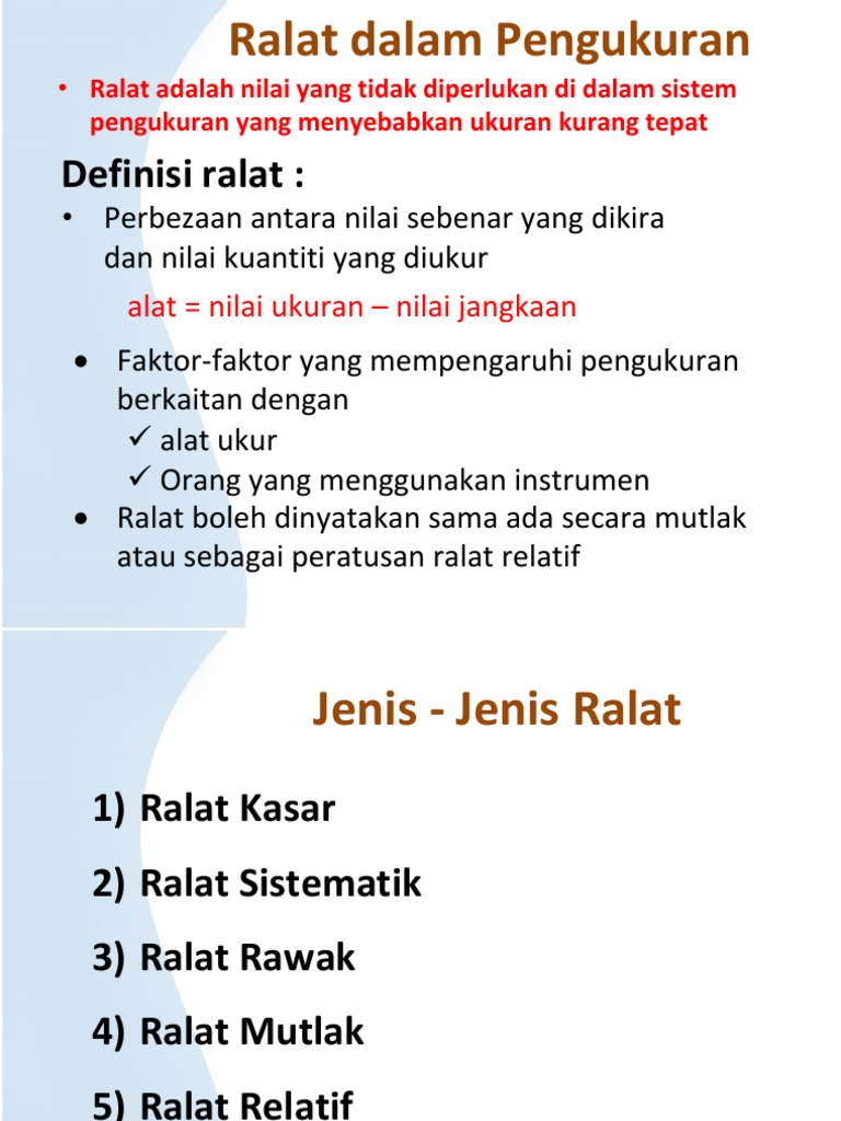 Topic 1 - Ralat Dan Ciri | PDF