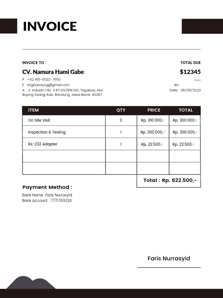 White Simple Invoice | PDF