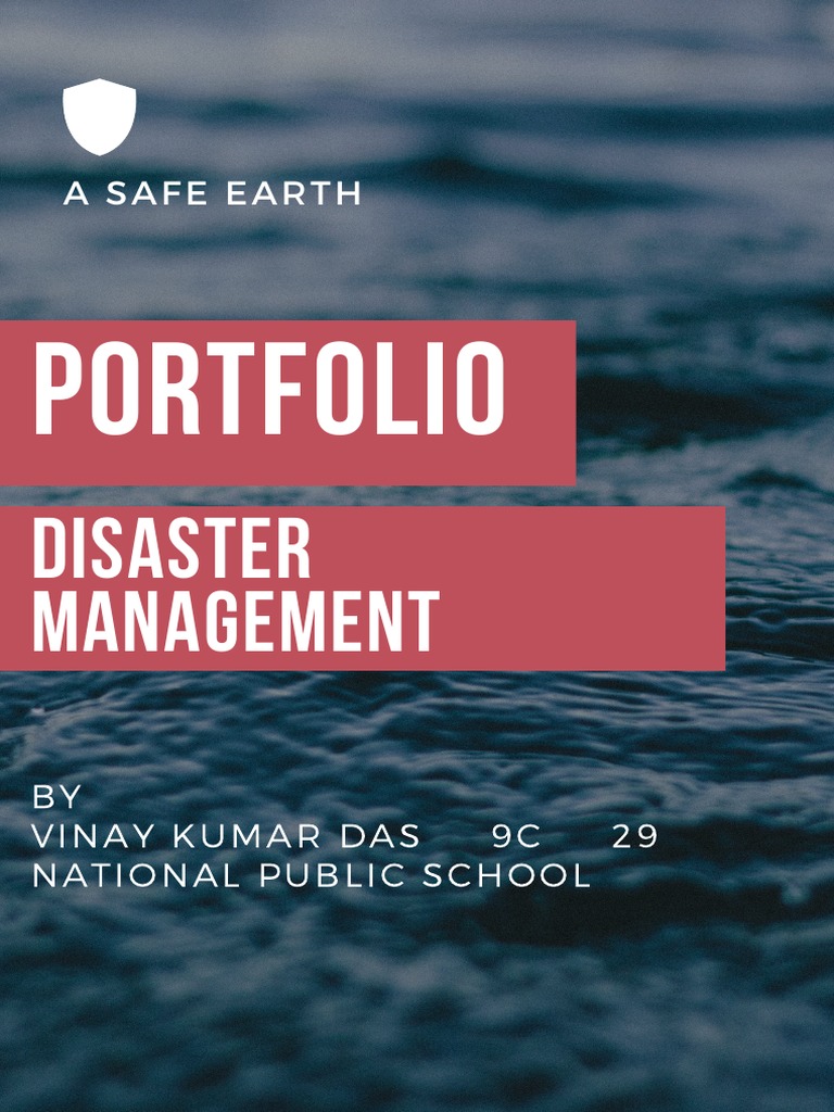 Disaster Management Project (Cover Page) | PDF